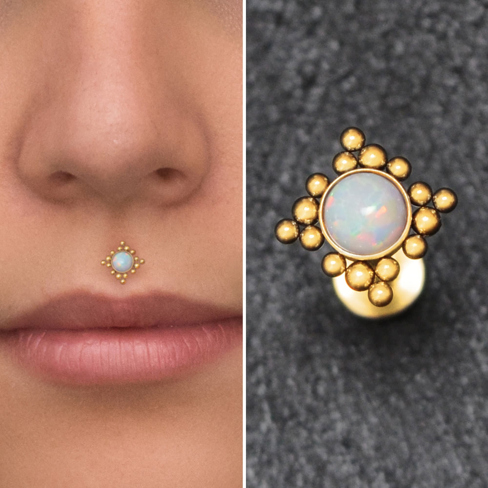 Surgical Steel Medusa Lip Piercing – TitaniumFashion